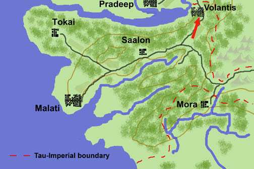 Tau drive north and seize port of Volantis (Part 1) – THE CORVUS CLUSTER